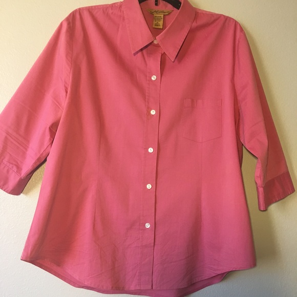 Milano | Tops | Curvy Pretty Pink Business Buttonup Shirt | Poshmark
